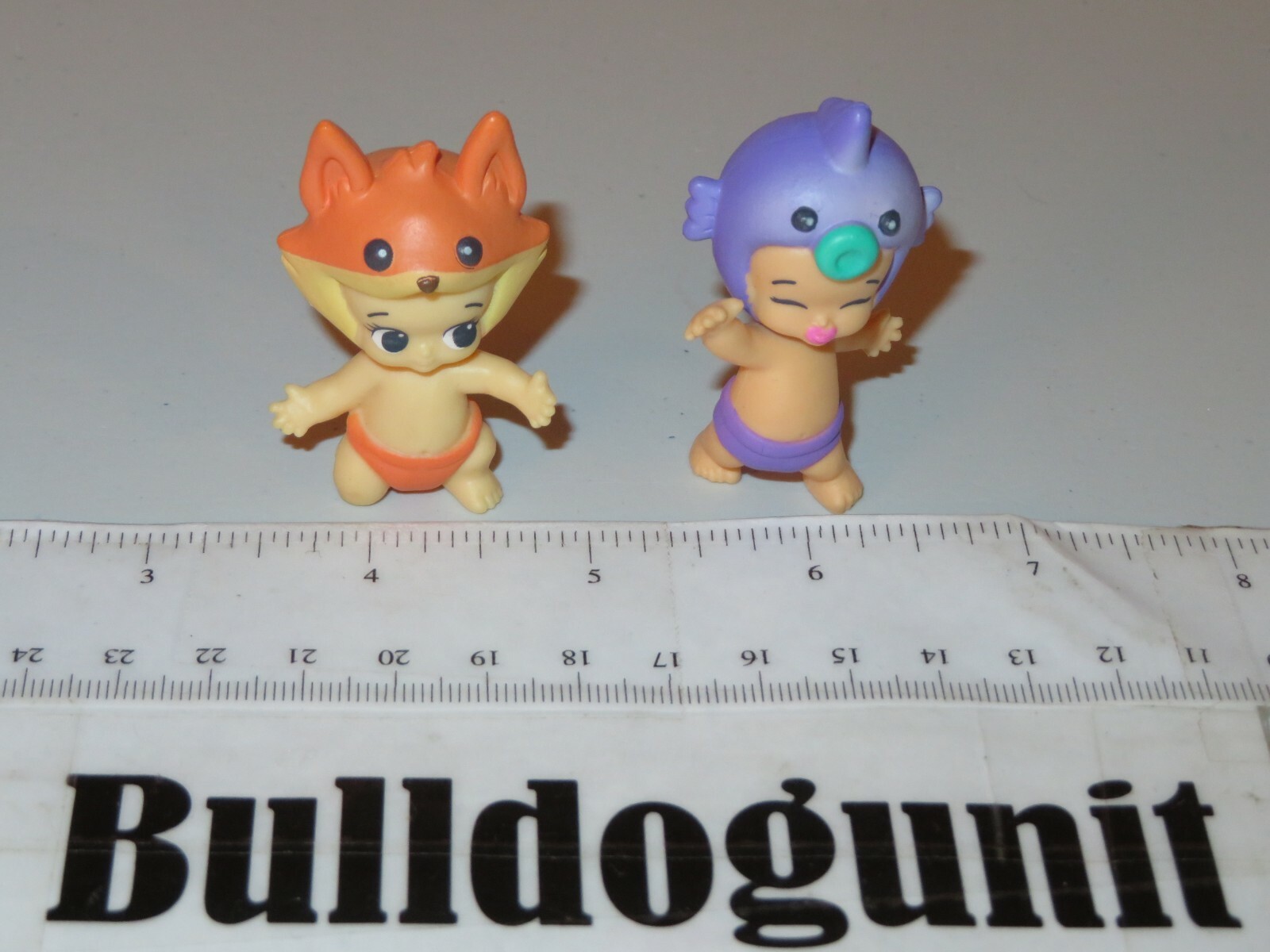 Lot of 2 Twozies Mini Baby Figure Toy Figurine Fox Fish Girl | eBay
