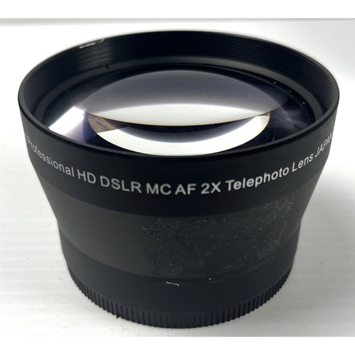 Video Camera 2x Telephoto Lens Adapter Modifier 72mm Professional HD ...