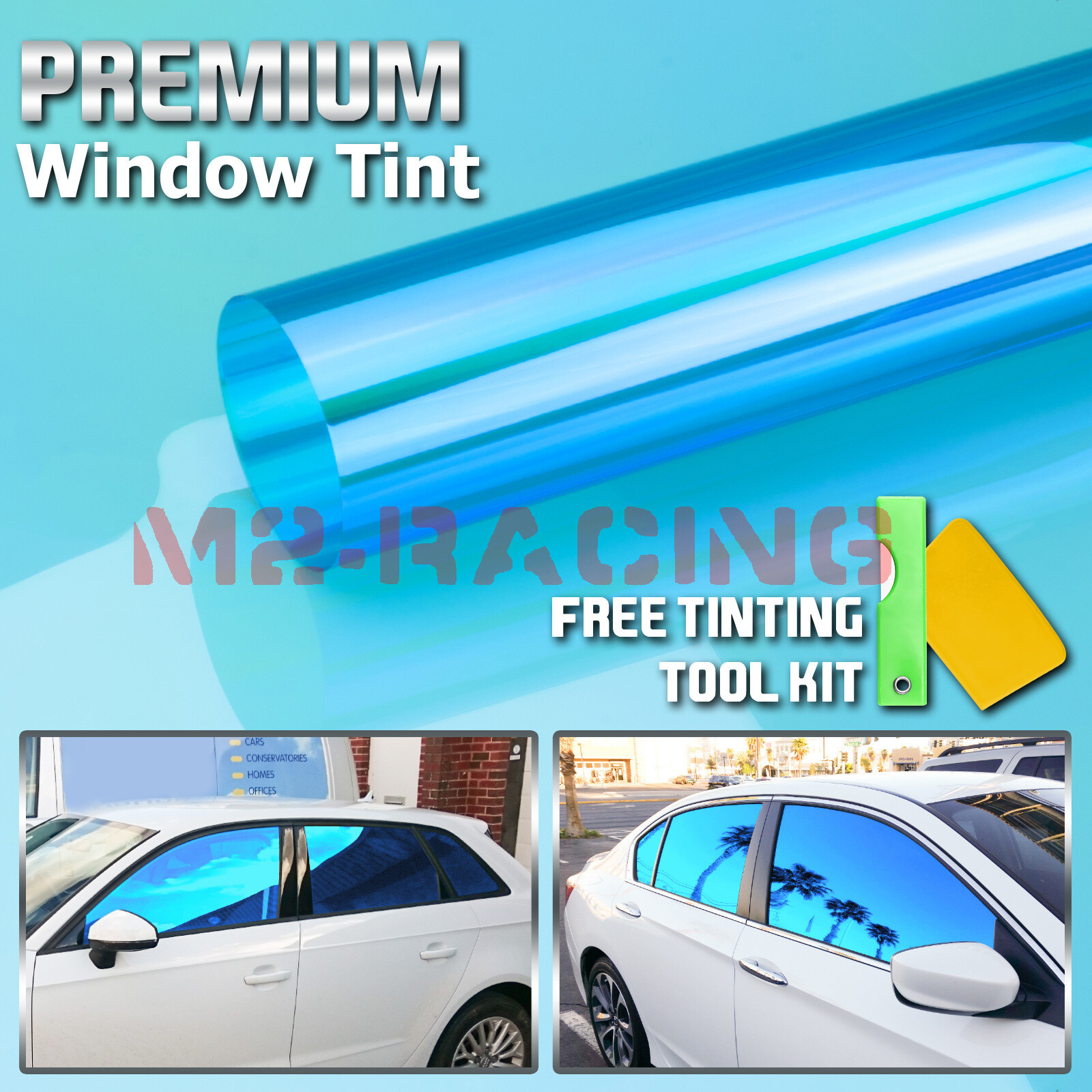 20"x10FT Uncut Chameleon Mirror Neo Chrome Window Tint Film Car Office ...