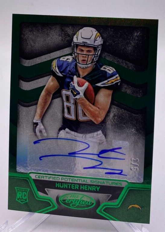 2016 PANINI CERTIFIED HUNTER HENRY RC AUTO 2/5 MIRROR GREEN SAN DIEGO ...