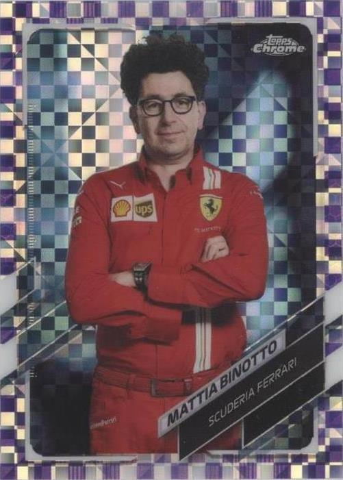2021 Topps Chrome Formula 1 - F1 Crew Mattia Binotto #83 Purple Checker ...