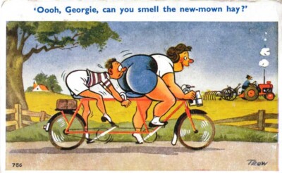 Vintage UK Comic Postcard #766 Trow Oooh, Georgie, can you smell the ...