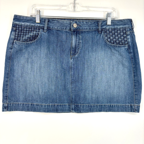Old Navy Womens Size 14 The Diva Mini Skirt Medium Blue Denim Woven ...