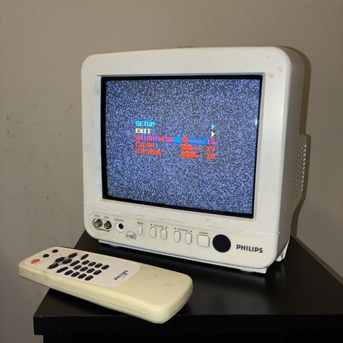 Philips PR0930X301 CRT Mini TV Television Set for Retro Gaming 9" TV ...