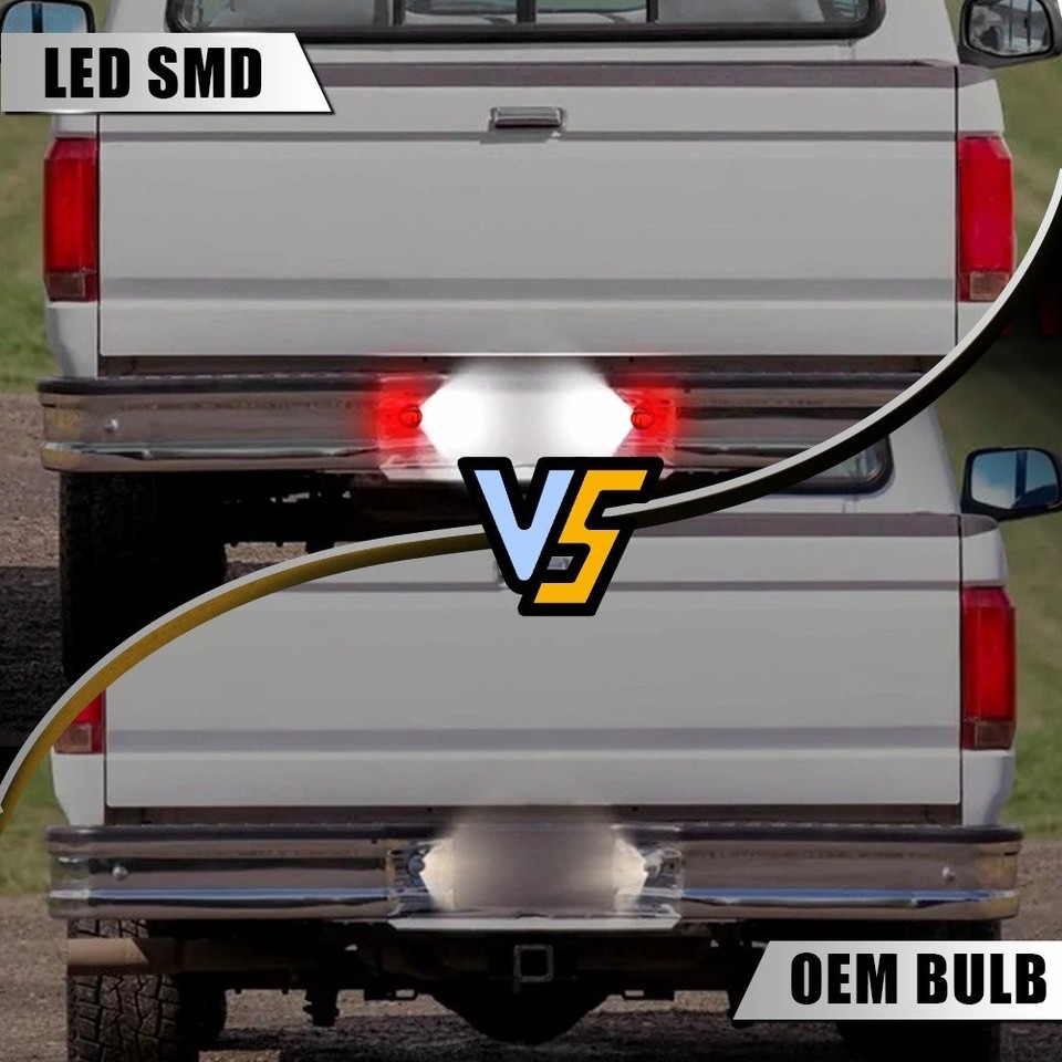 2-20X For 1999-16 Ford F250 F150 F350 RED Tube LED License Plate Tag ...