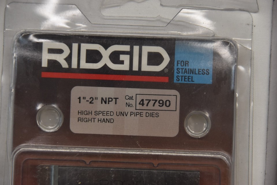 3 RIDGID NPT Pipe die sets 47770, 47790, 47785 (2- Stainless, 1- High ...