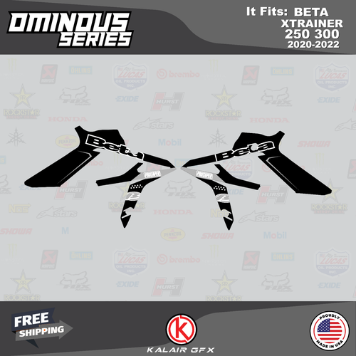 Graphics Kit for Beta Xtrainer 250 300 2020 2021 2022 Ominous Series ...