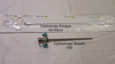 4A Cystoscopy Sheath With Obturator 19Fr + Cystoscopy Grasper 5Fr | eBay