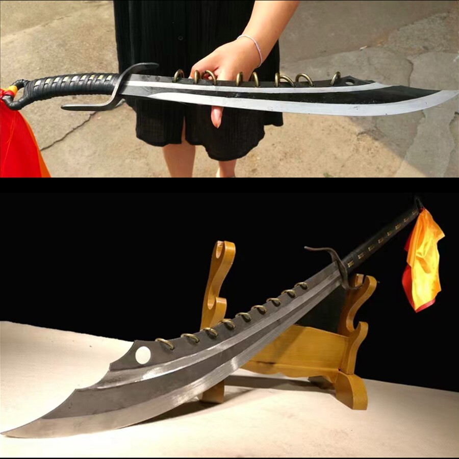 Wonderful DaDao Broadsword Nine Ring Dao Sword Sharp High Manganese Steel Blade | eBay