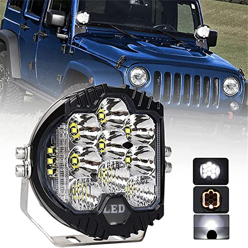 2x 5inch LED Work Light Bar Pods Spot Flood Combo Fog Lamp Offroad ...