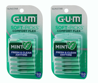 Dental Floss Gum Soft Pick Comfort Flex Mint - 80 CT 2 Pack | eBay