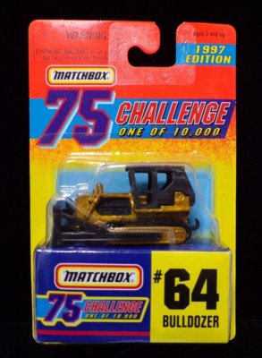 1997 Matchbox 75 Challenge Featuring #64 Gold BULLDOZER - 1/10,000 | eBay