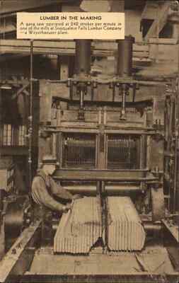 Hartford CT Weyerhaeuser Timber Co LUMBER Gang Saw Calling Card PC No ...