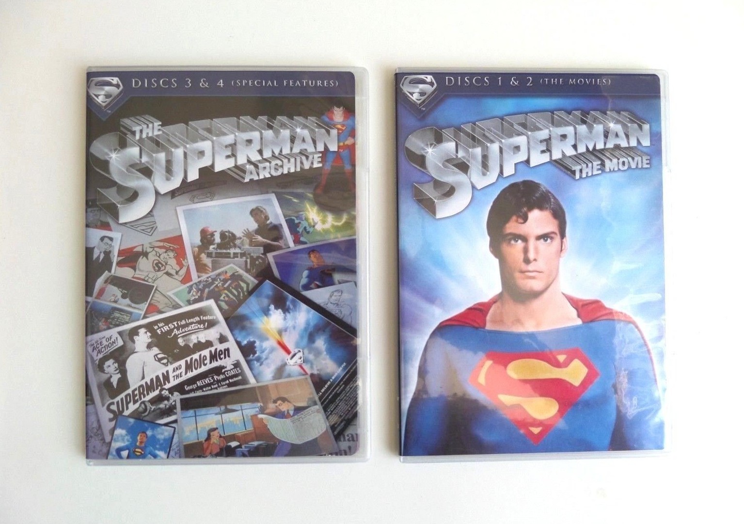 The Christopher Reeve Superman Collection 8-Disc Set Clear Case DC ...