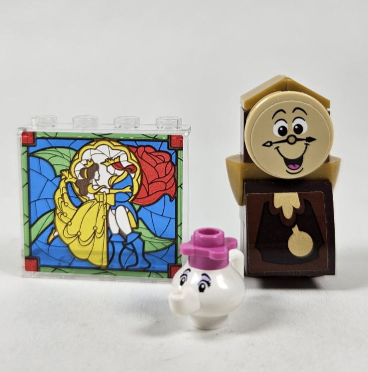 LEGO Beauty and the Beast Minifigures Belle & Prince Adam & Cogsworth ...