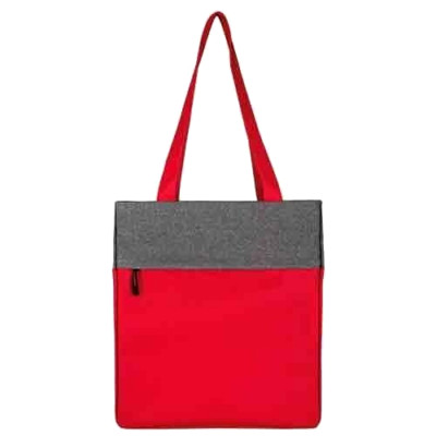 50 Padded Two-Tone Color Block 600D Polyester Red Computer Totes | eBay