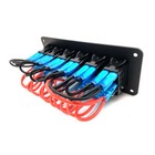6 Gang BLUE LED Rocker Switches Control Panel Circuit Charger Car ...