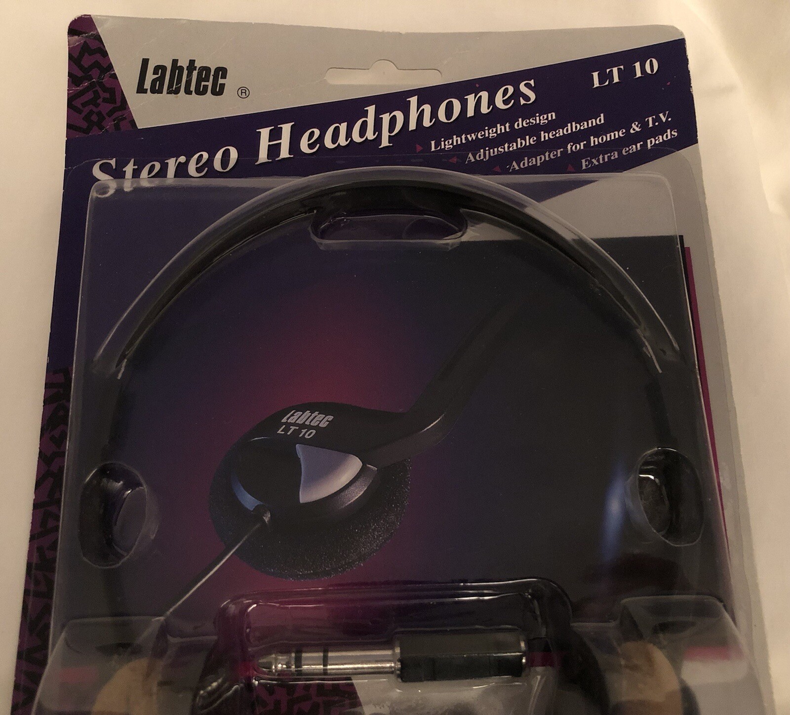 VTG Labtec Adjustable Stereo Headphones Model LT 10 Old Stock/Sealed ...