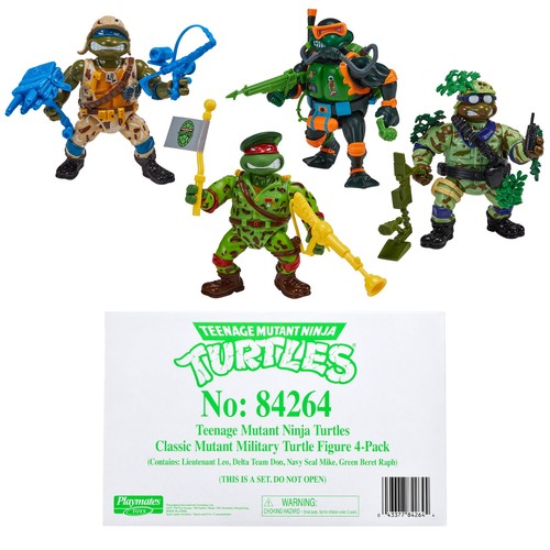 Classic Teenage Mutant Ninja Turtles: Military Turtles Figure 4 Pk ...
