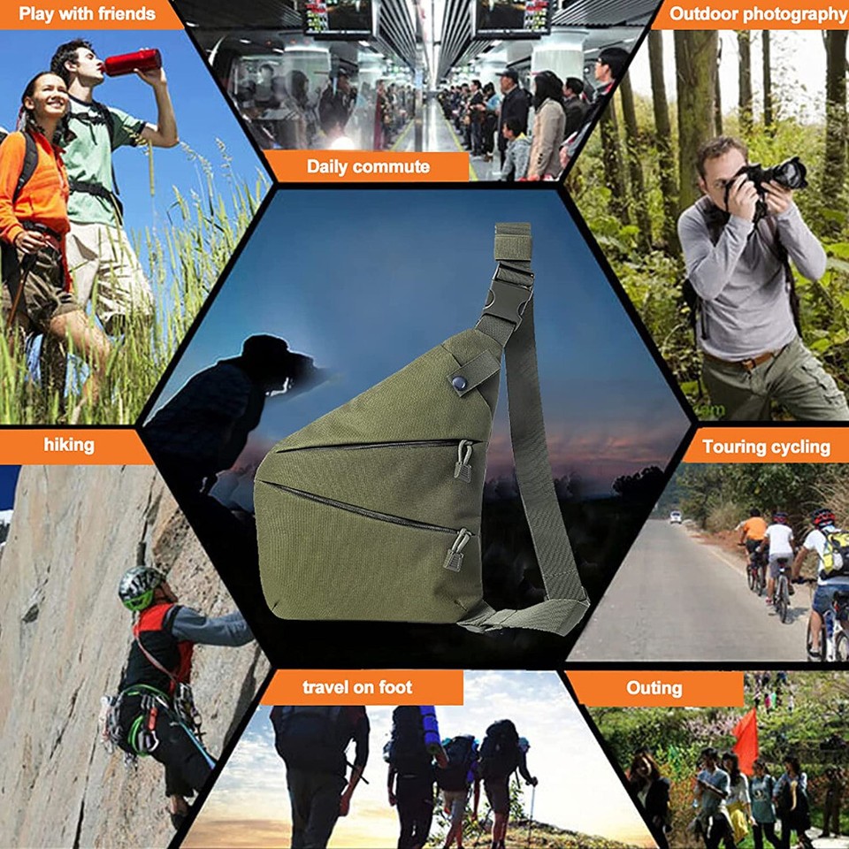 Tactical Shoulder Sling Pistol Pouch Chest Pack Bag Concealed Carry Gun ...