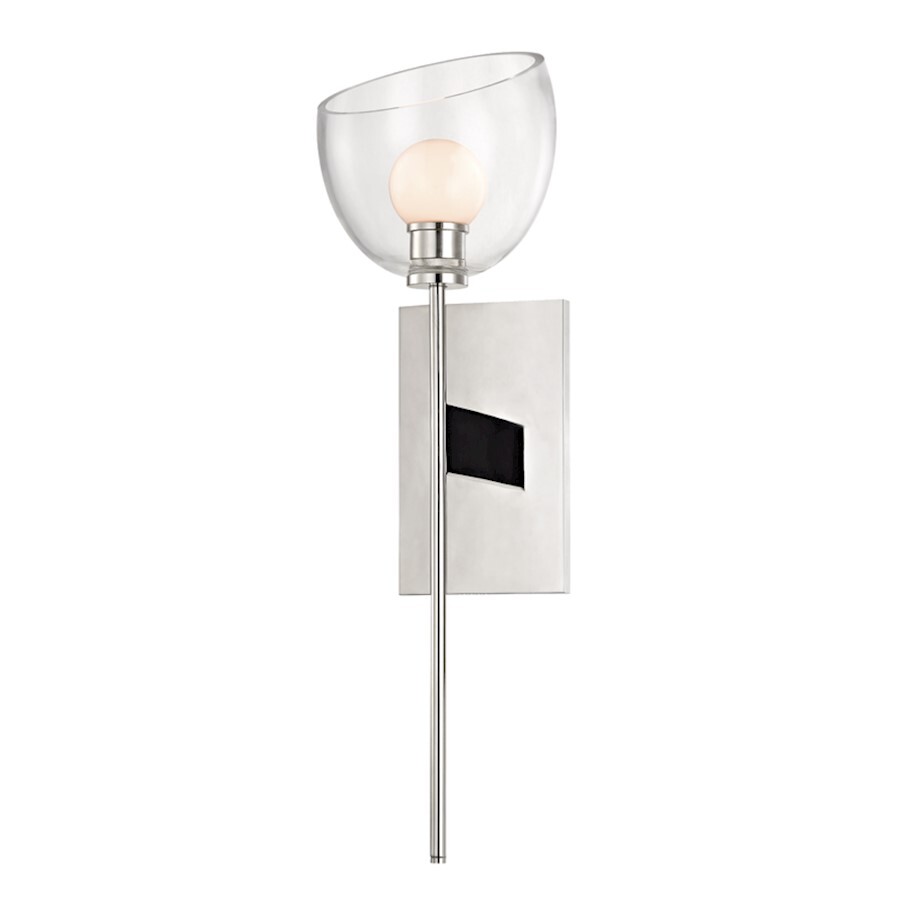Hudson Valley Davis 1 Light LED Wall Sconce, Polished Nickel - 2800-PN ...