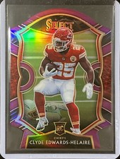 2020 Panini Select - Concourse Clyde Edwards-Helaire #54 Blue Prizm Die ...