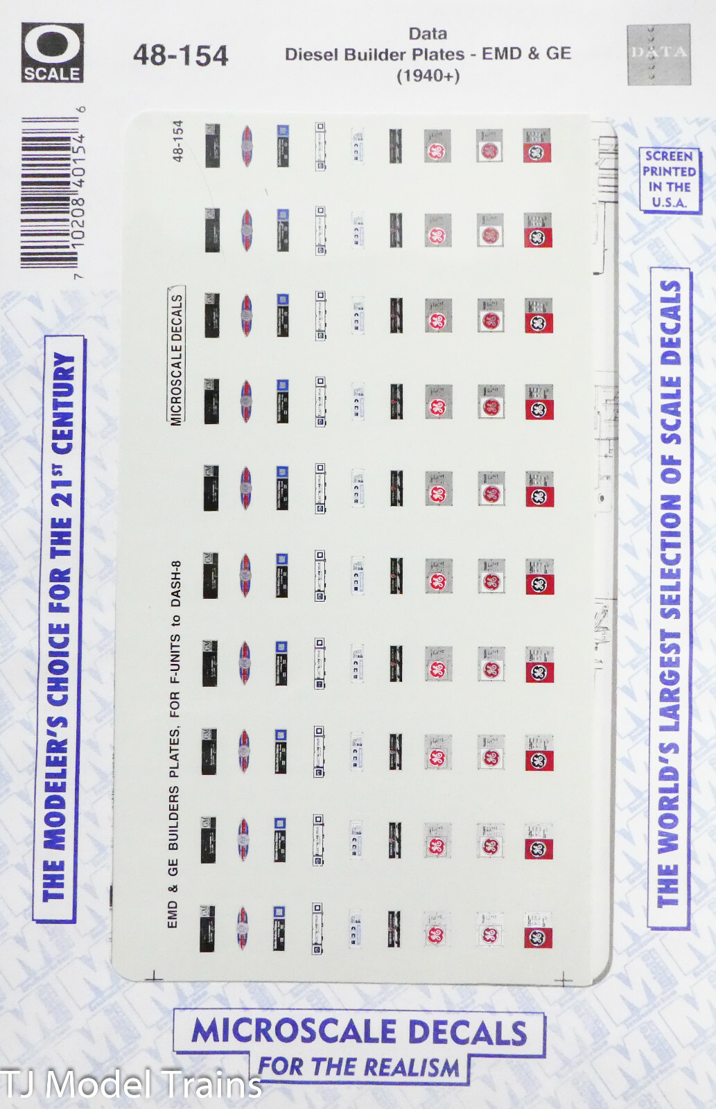 Microscale Decal #48-154 Builder's Plates - EMD and GE (1940+) Decal | eBay