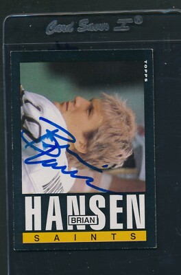 1985 Topps #105 Brian Hansen Saints Signed Auto *34841 | eBay