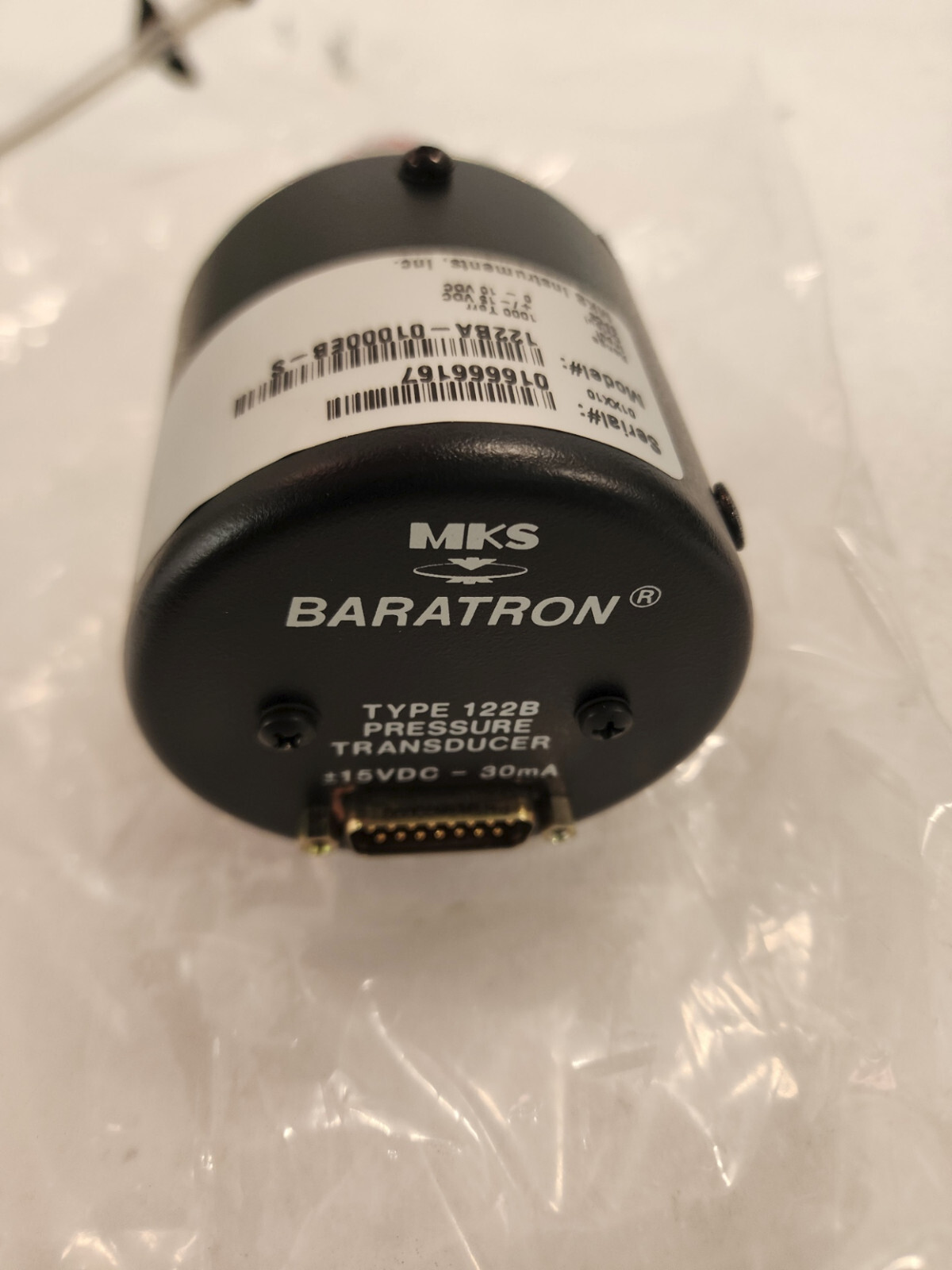 MKS 122BA-01000EB-S Type 122B Baratron Pressure Transducer NEW! Unit #1 ...