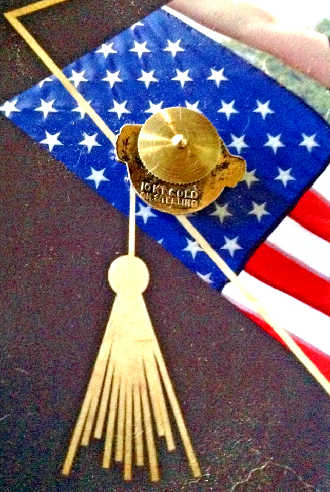 WW2 Honorable Discharge PIN Us Army Ruptured Duck MEYER 10K on Sterling ...