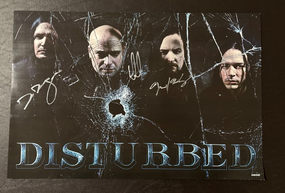 Disturbed Autographed Poster 18x13 346/500 | eBay
