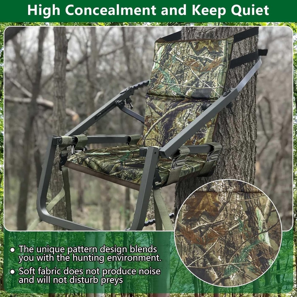 UQM Adjustable Tree Stand Seat – Replacement Hunting Seat for Climber ...
