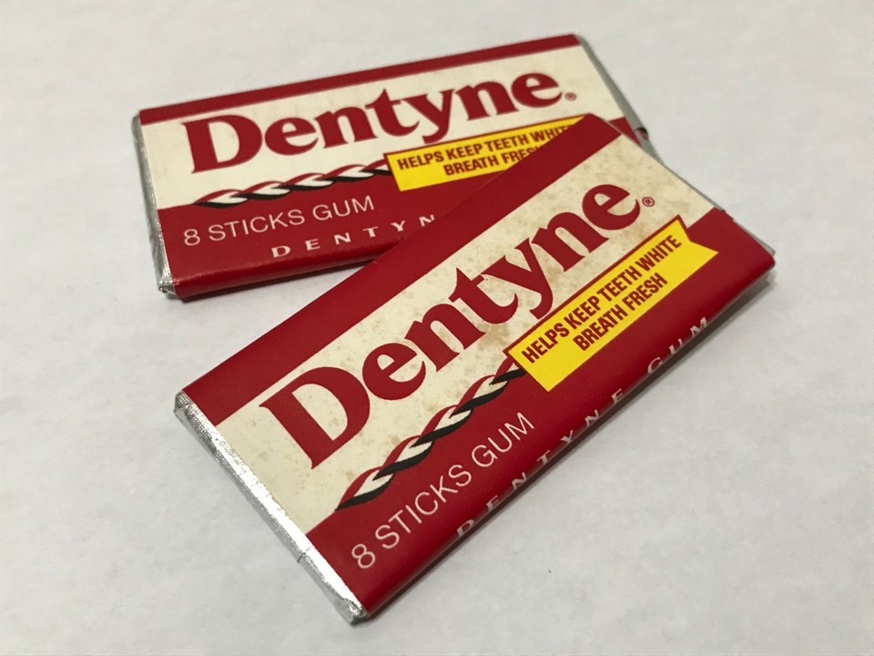 Vintage 1980's Dentyne Chewing Gum Pack X 2 - NOS - Prop Pack of Gum | eBay