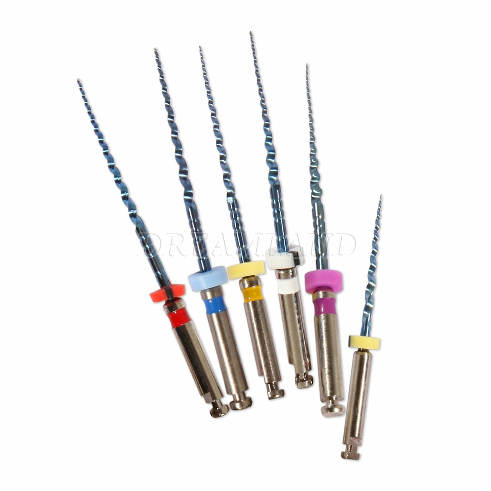 Dental Endo NITI Rotary Files Assorted 6 Files for Curved Canal 25mm ...