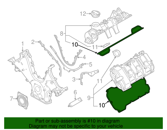 Porsche OEM 14-16 Panamera-valve Cover Gasket 94610593665 for sale ...