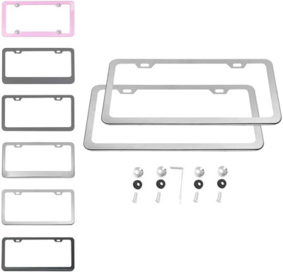 2 Porta Placas Para Auto Marcos De Matrícula De Fibra De Carbono Con ...
