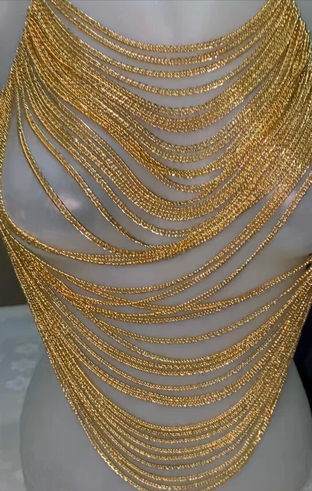 Crystal Unisex Top, Handmade Men Style Body Chain, Exclusive Lux Design ...