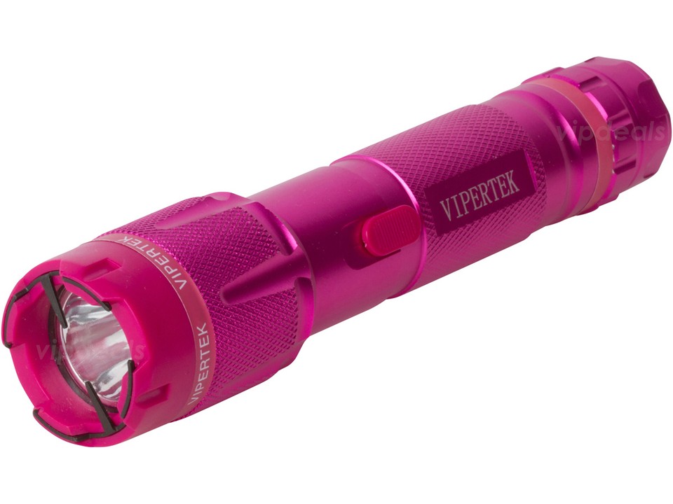 VIPERTEK Stun Gun VTS-T03 PINK Metal Rechargeable LED Flashlight | eBay