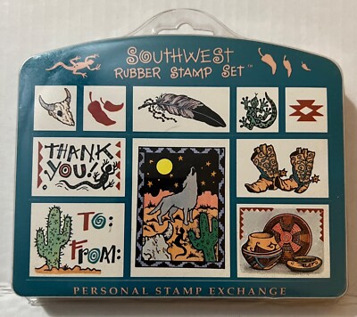 Southwest 10 Piece Rubber Stamp Set - SK120 - Personal Stamp Exchange ...