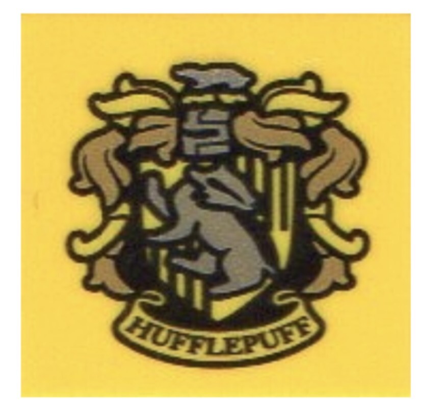 LEGO Harry Potter Tile 2 x 2 with Groove With 'HUFFLEPUFF' House Crest ...