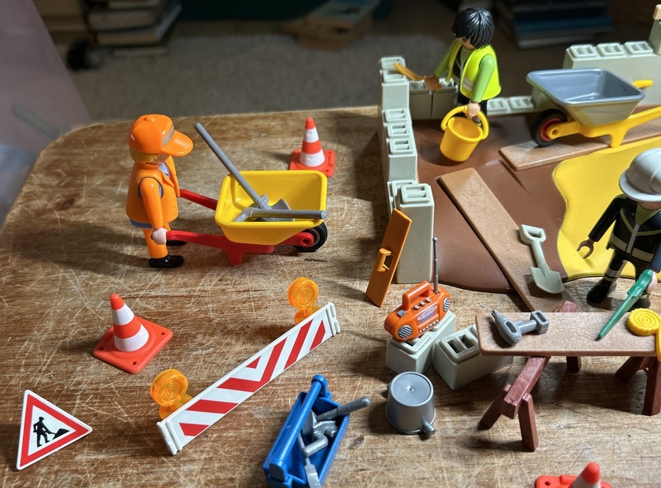 Playmobil Building Site & Tools & 5 Builders, Workmen Figures Bundle | eBay