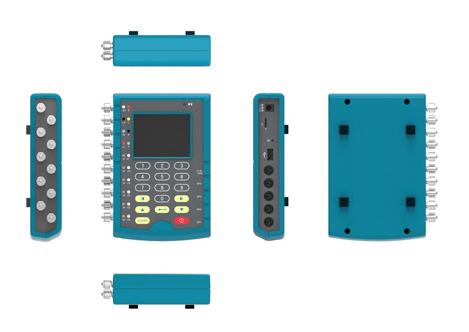 MS400 Multi Parameters ECG Simulator IBP TEMP Patient Machine Touch ...