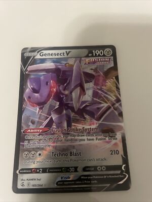Genesect V [185/264] Ultra Rare, Fusion Strike, Mint/Near Mint Pokemon ...