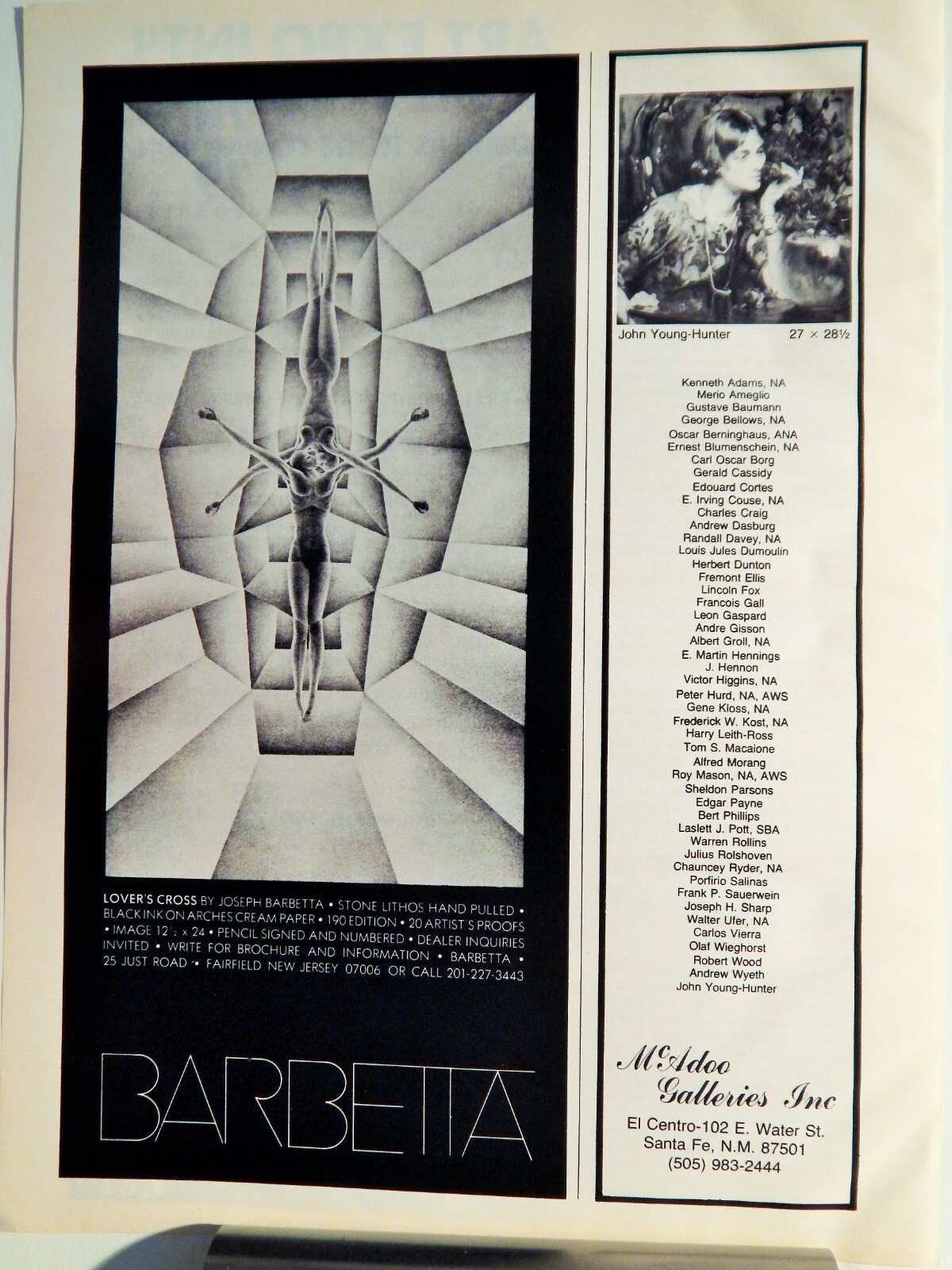 JOSEPH BARBETTA ART PIECE VTG ORIG 1978 ADVERTISEMENT | eBay