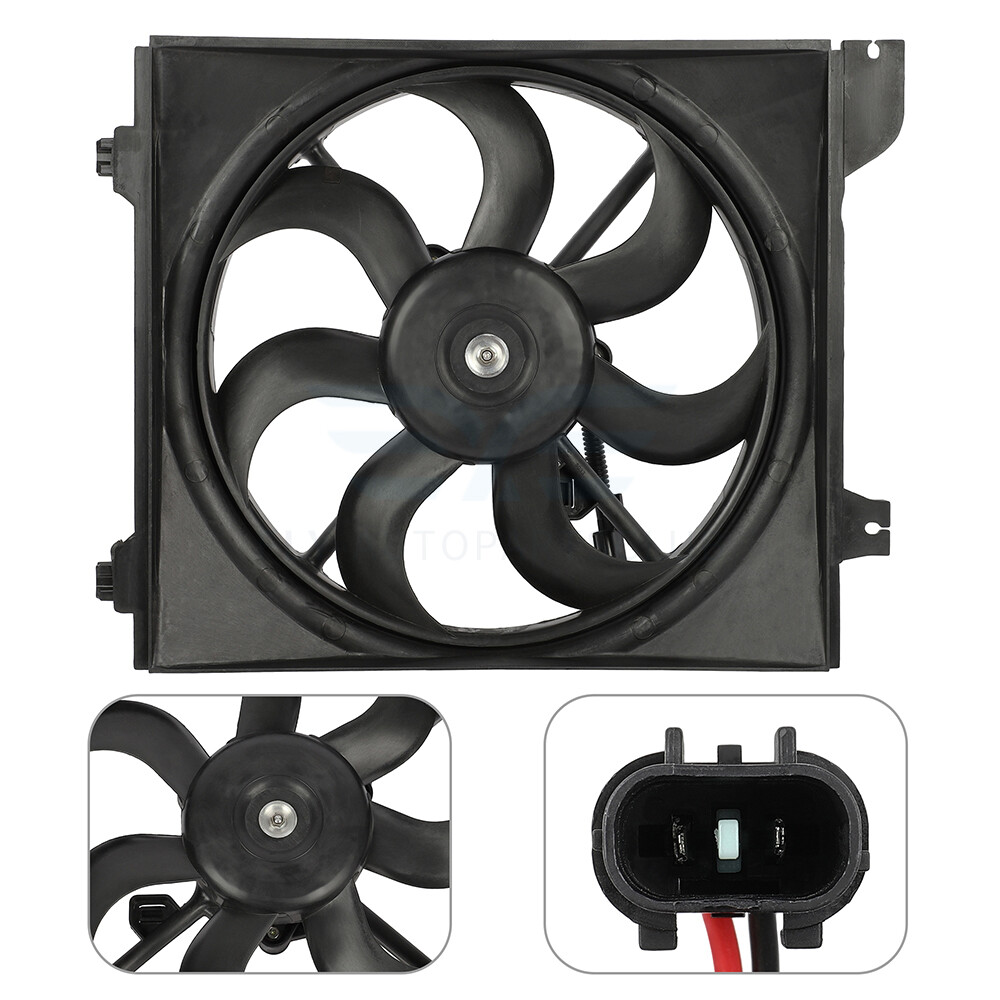 Radiator Cooling Fan Assembly For 2006-2011 Kia Rio / Rio5 1.6L 1599CC ...