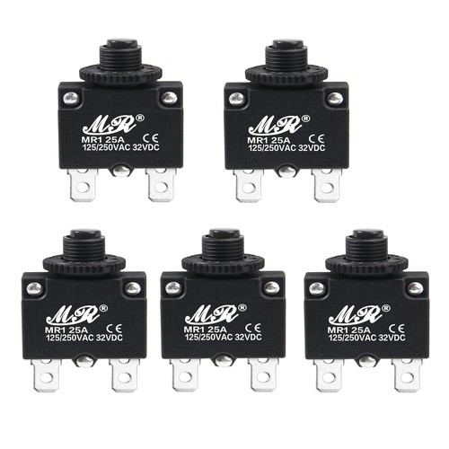 5Pcs 32VDCAC125-250V Thermal Overload Protector Push Button Reset ...