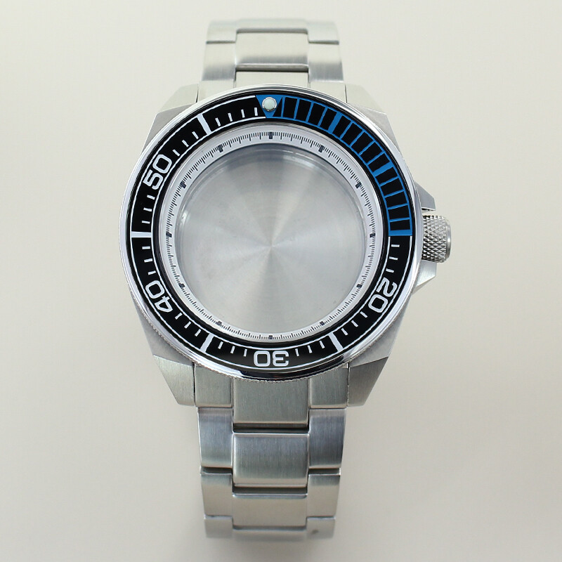 43.8mm Seiko Samurai Mod Watch case + bracelet Ceramic insertion baffle ...