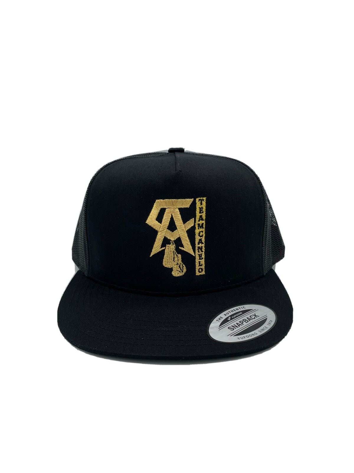 Canelo Alvarez Embroidered Trucker hat in Gold color threads | eBay