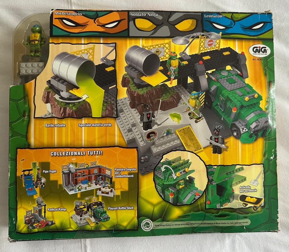 2005 Mega Bloks TMNT 1411 Battle Shell Bridge (Italian Version) BNIB ...