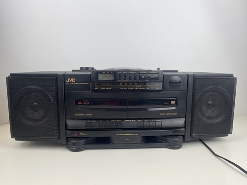 JVC PC-X110 Boombox Portable CD FM AM Dual Cassette VTG 1994 1990 Great ...